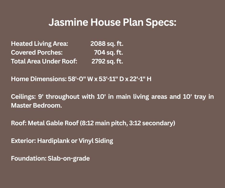 Jasmine Ranch Style House Plan: the Jasmine - 3-4 Bed, 2 Bath (PDF ...
