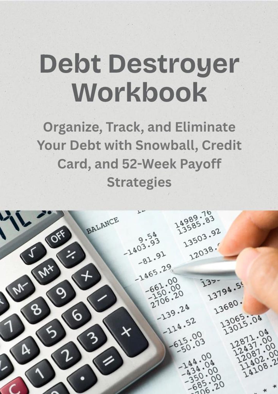 Debt Payoff Planner: Printable Workbook, Debt Tracker (PDF Download) - Etsy