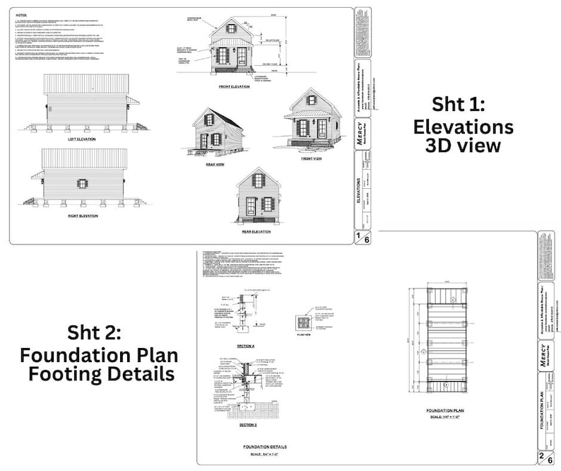 The Mercy Tiny Home Plans: 720 Sq Ft Cottage With Loft (PDF Download ...