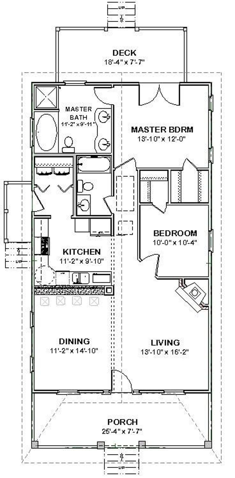 The Blaire 2 Bedroom Cottage 1170 Sf House Plans PDF - Etsy