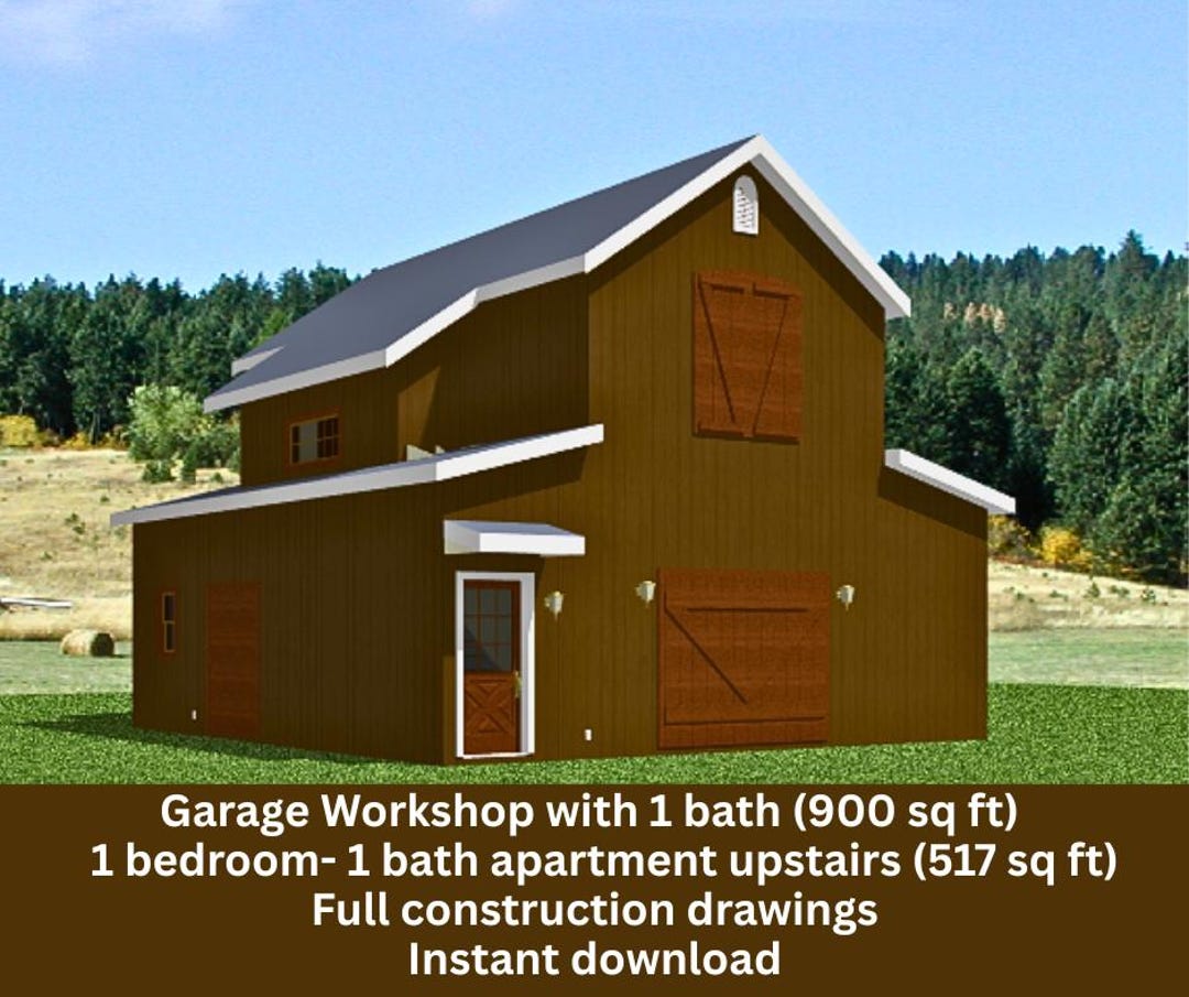 The Stacey Garage Workshop With Apartment | 1 Bed 1 Bath | 517 Sq Ft ...