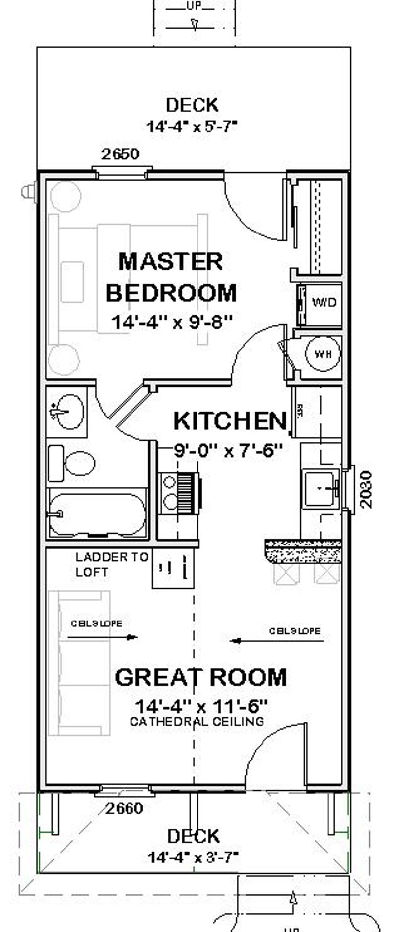 The Mercy Tiny Home Plans: 720 Sq Ft Cottage With Loft (PDF Download ...