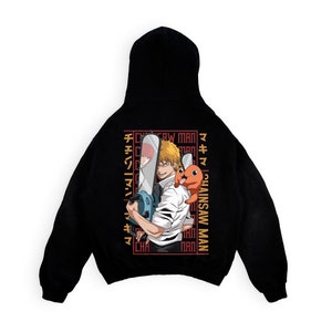 Chainsaw Man Black Hoodie, Must-have Anime Streetwear, Exclusive ...