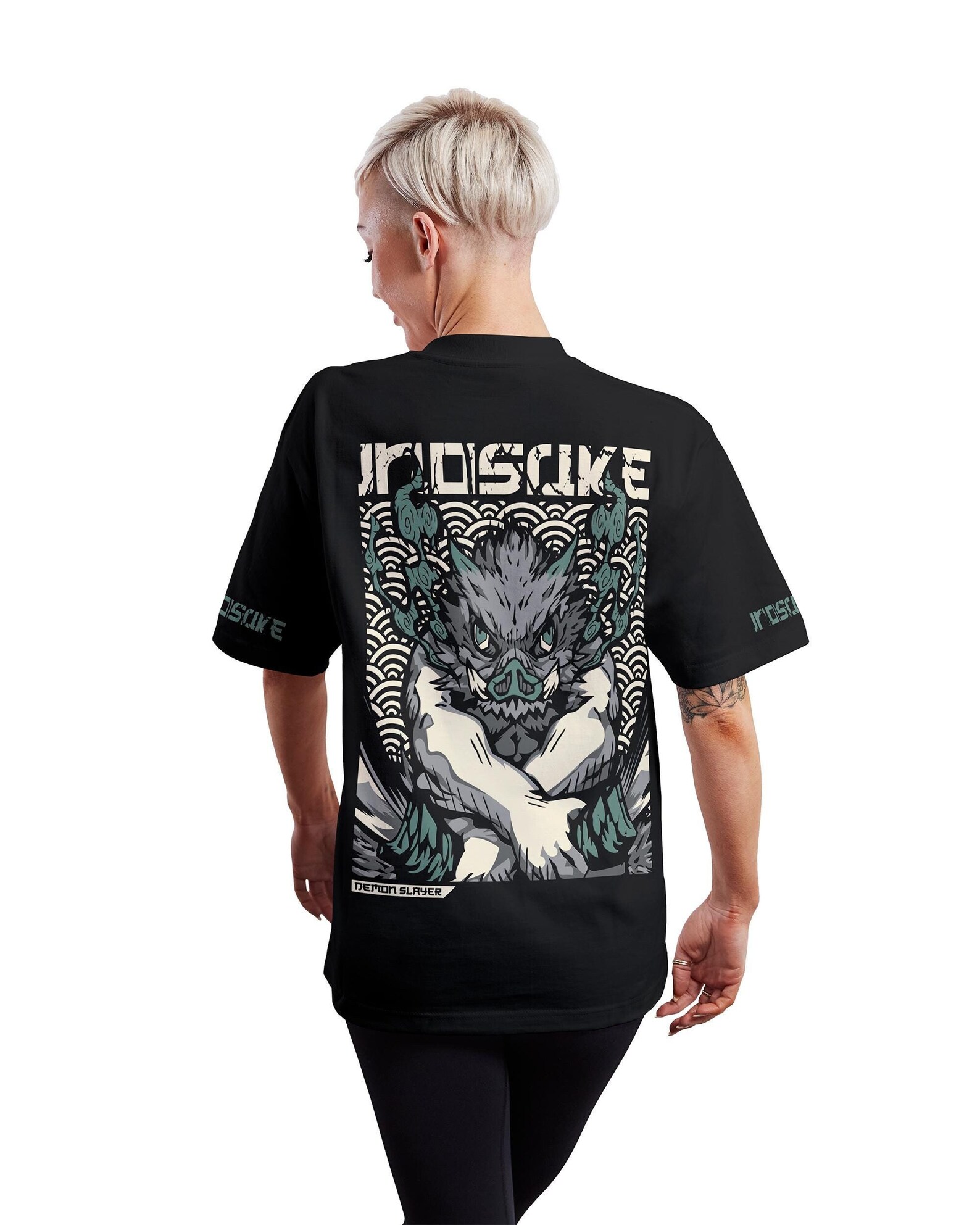Demon Slayer Inosuke T-shirt - Anime-inspired Black Unisex Tee With ...