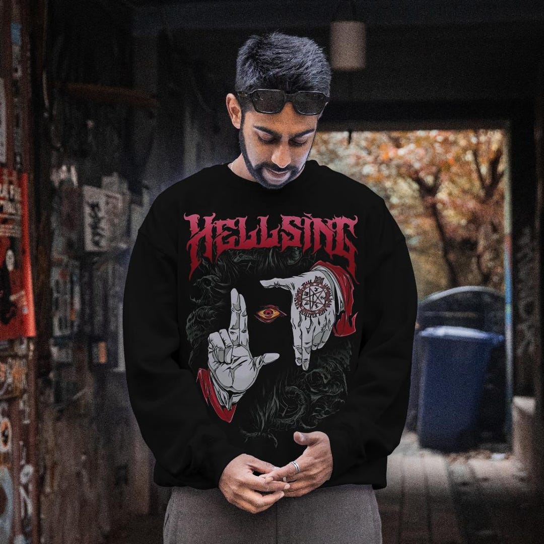 Hellsing Anime Hoodie - Alucard Black Sweatshirt | Unisex Cotton Design ...