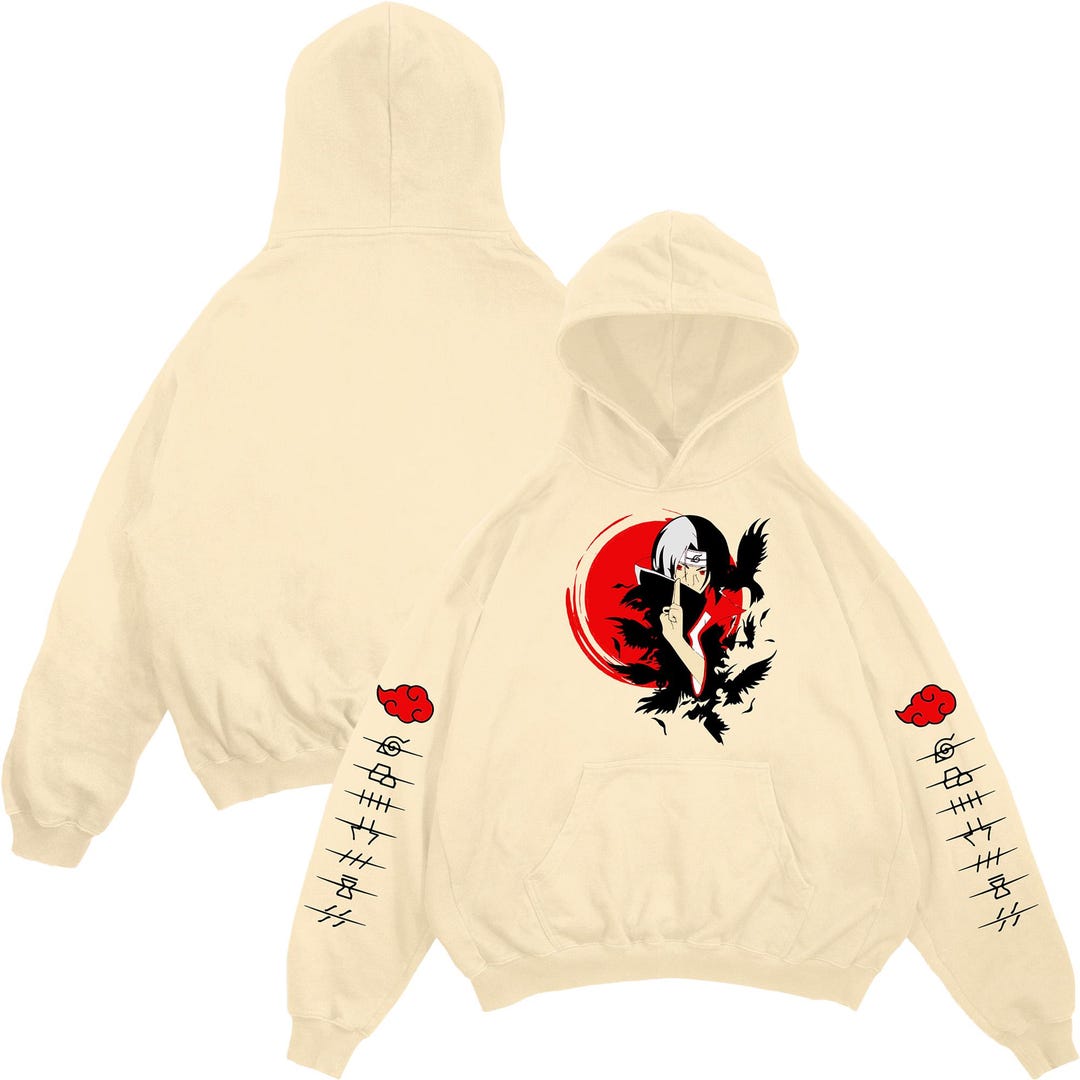 Itachi Uchiha Hoodie | Naruto Akatsuki Symbol Design | 100% Premium ...