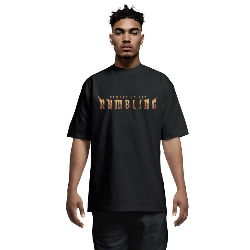 Beware of the Rumbling Attack on Titan Anime T-shirt | Oversized or ...