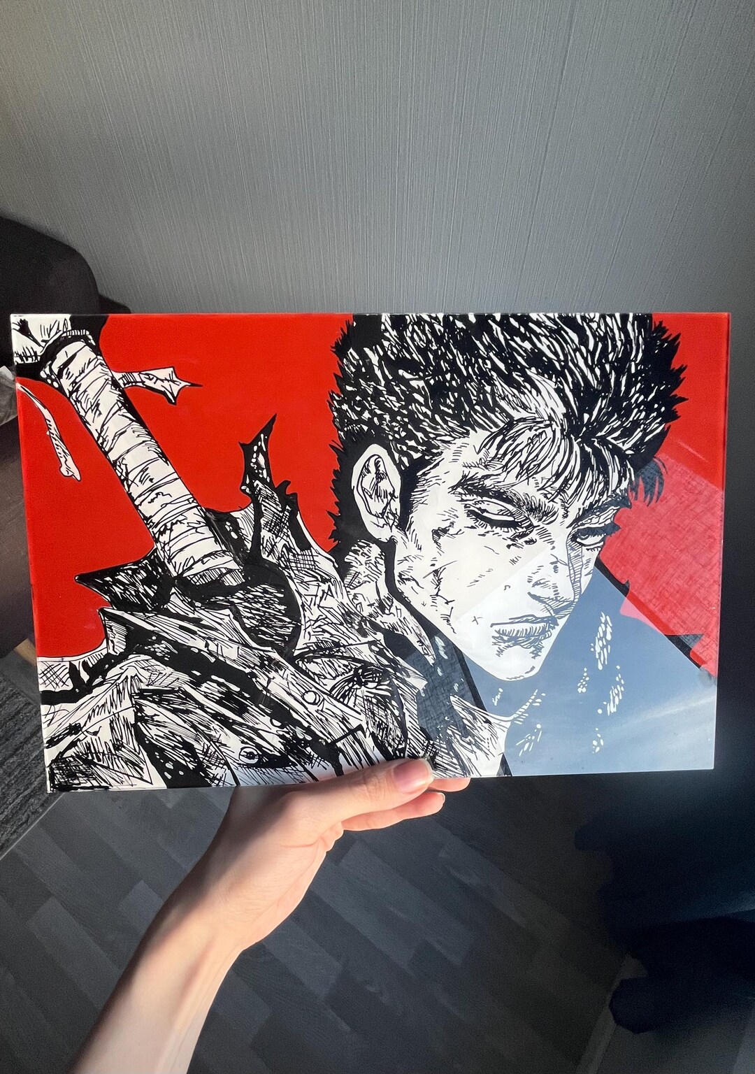 Berserk Guts | Anime Art | A Unique Gift for Fans - Etsy UK
