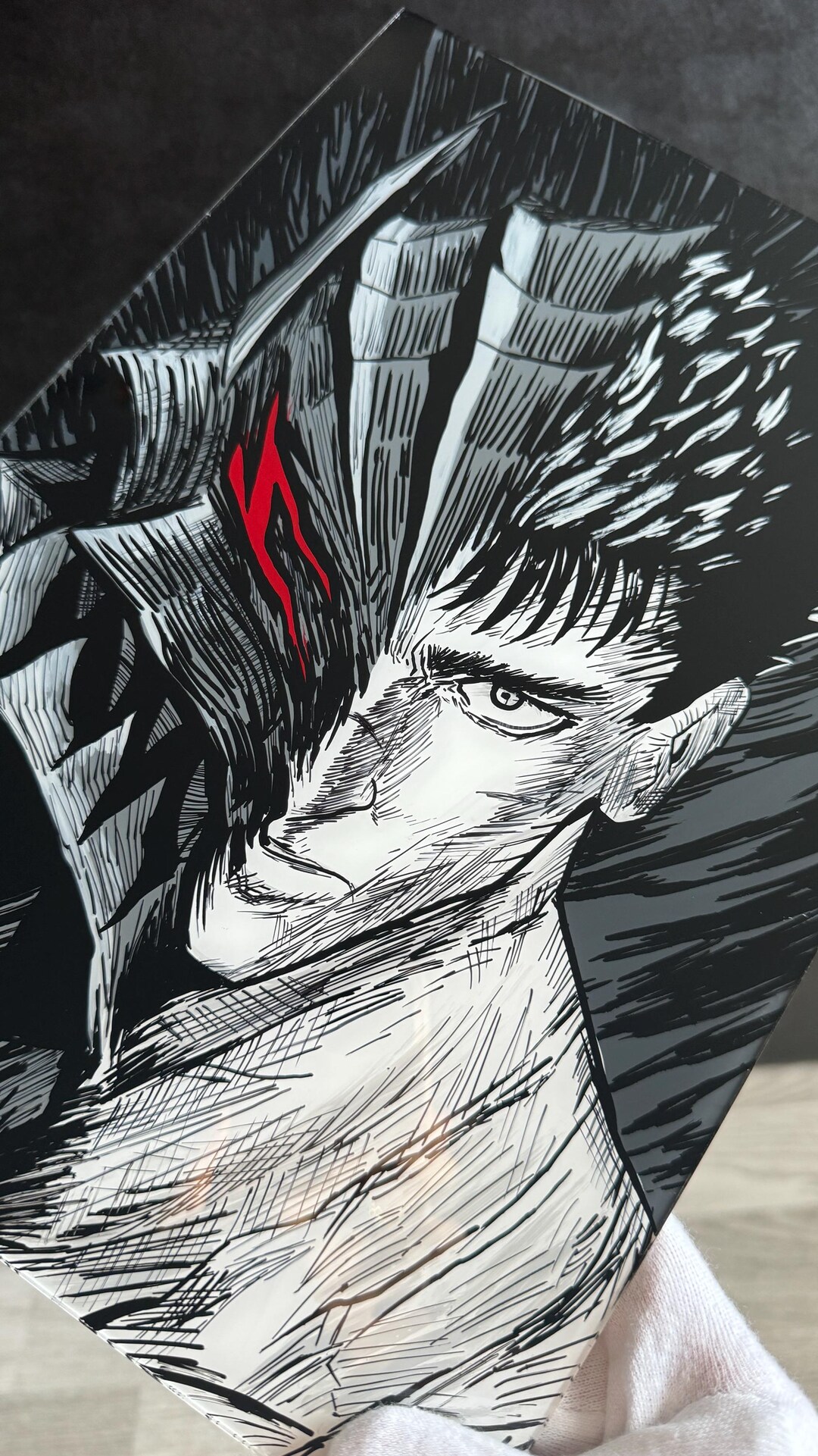 Berserk Guts Fan Art – Hand-painted Acrylic on Plexiglass - Etsy