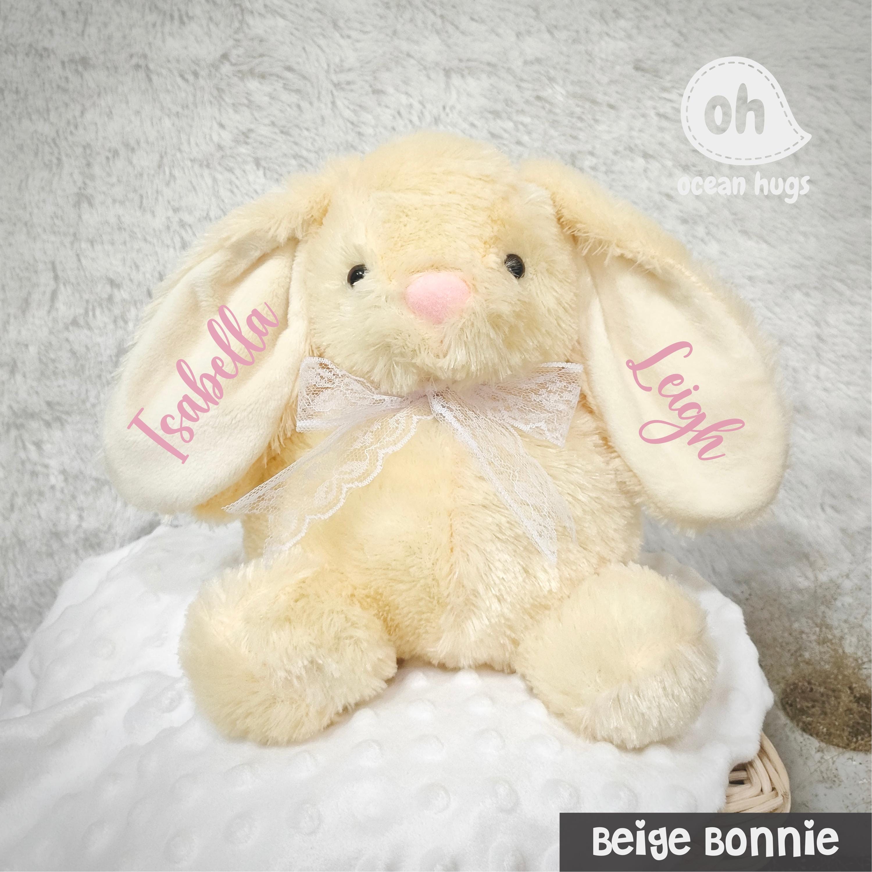 Personalized Bonnie Bunny, Custom Name Ears Rabbit, New Birth Baby Boy ...