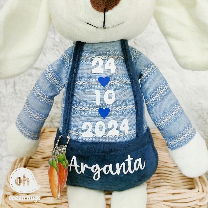 Personalised Baby Shower Plush, New Grandson Birth Gift, My First ...