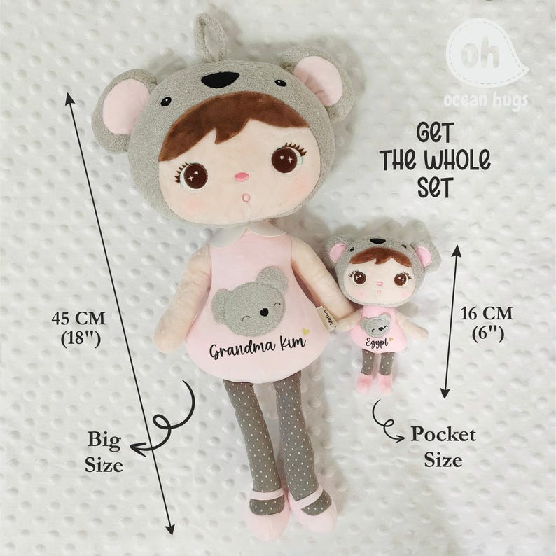 Personalized Couple Mom Baby Koala Plush, Big Sister Little Sister Gift ...