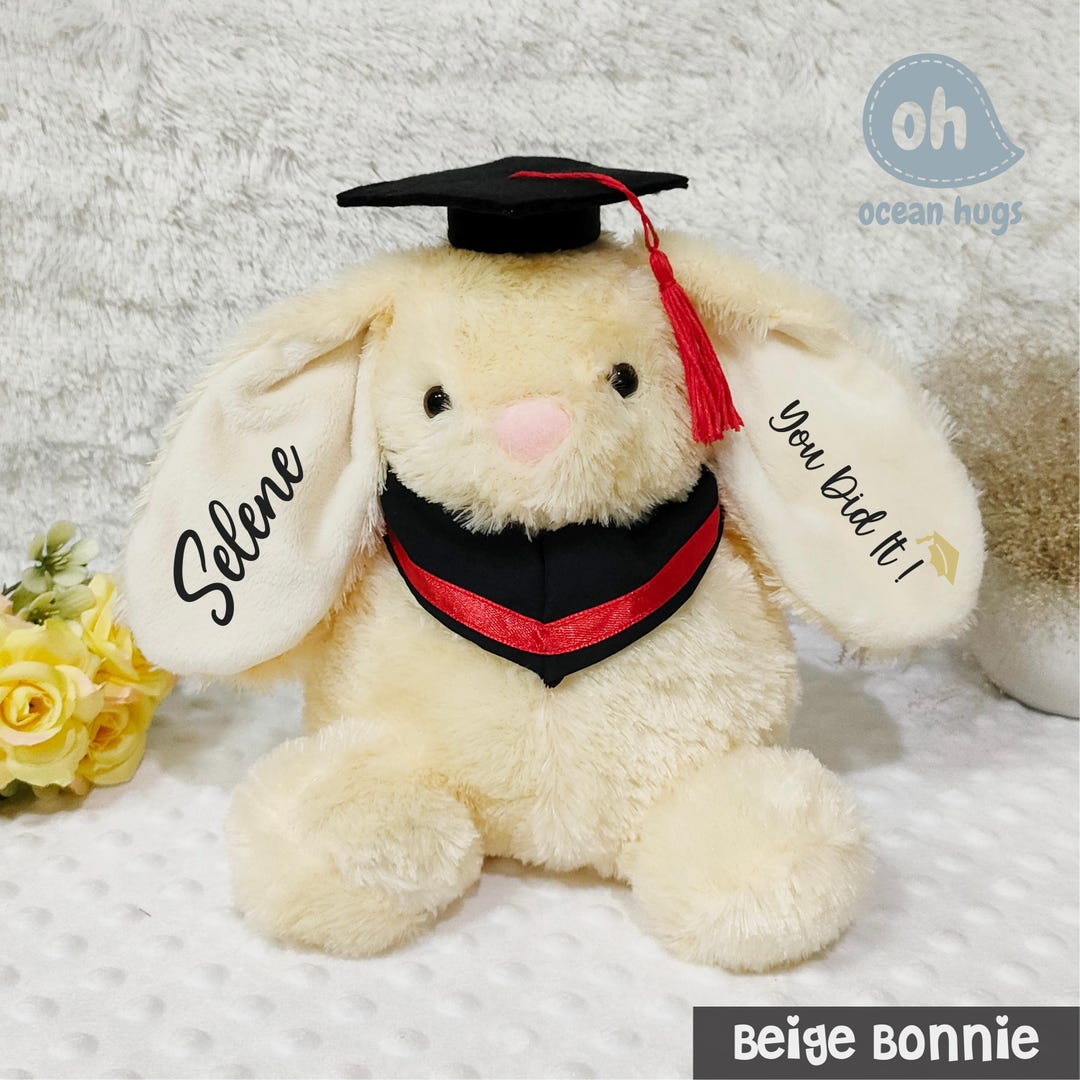 Customizable Graduation Bunny, Personalized Name Kids Infant ...