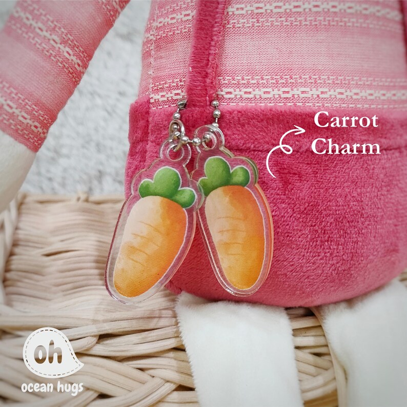 Personalized Chinese Letter Bunny Plush, Blue Red Rabbit With Custom ...