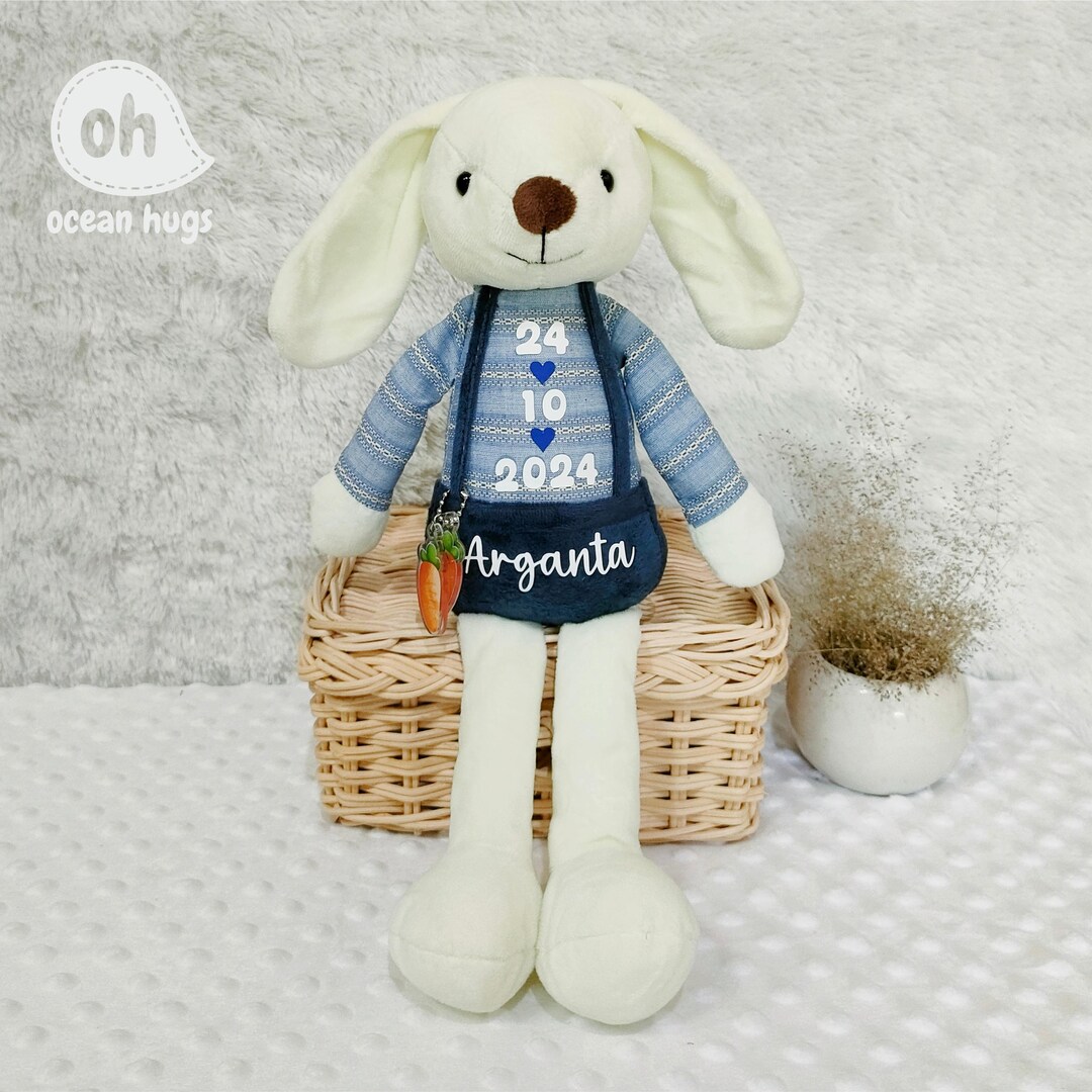Personalised Baby Shower Plush, New Grandson Birth Gift, My First ...