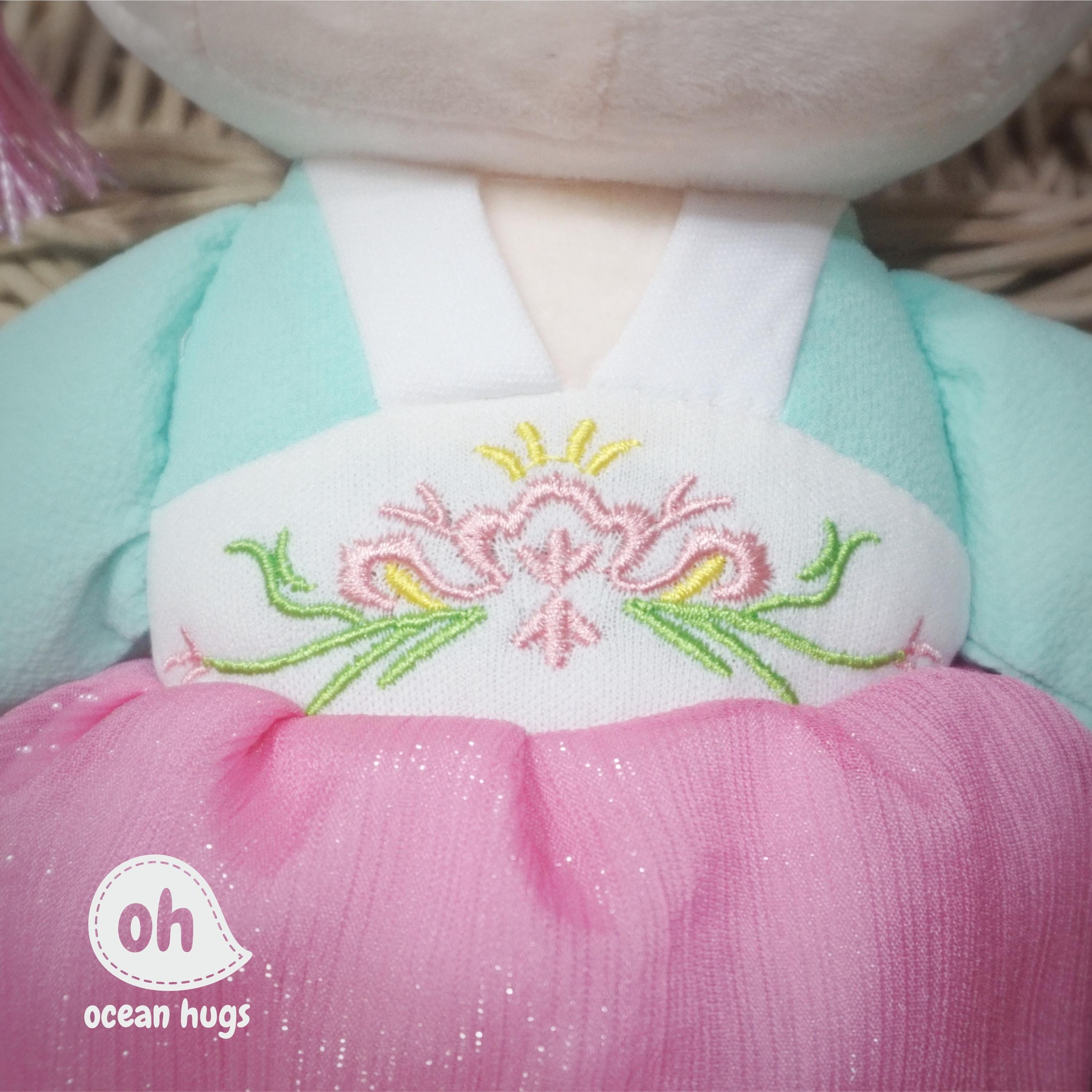 Personalized Asian Korean Plush, Korea Hanbok Dress Doll, Custom Name ...