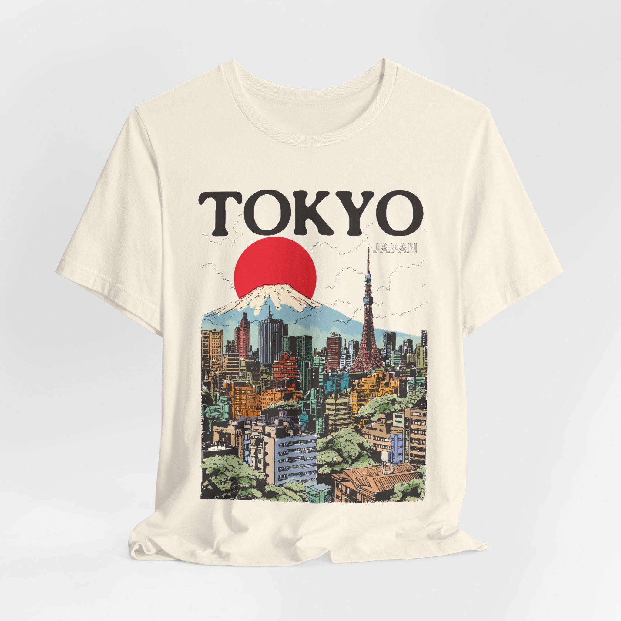 Tokyo Japan Graphic Tee: Vintage Style Japanese Skyline - Etsy
