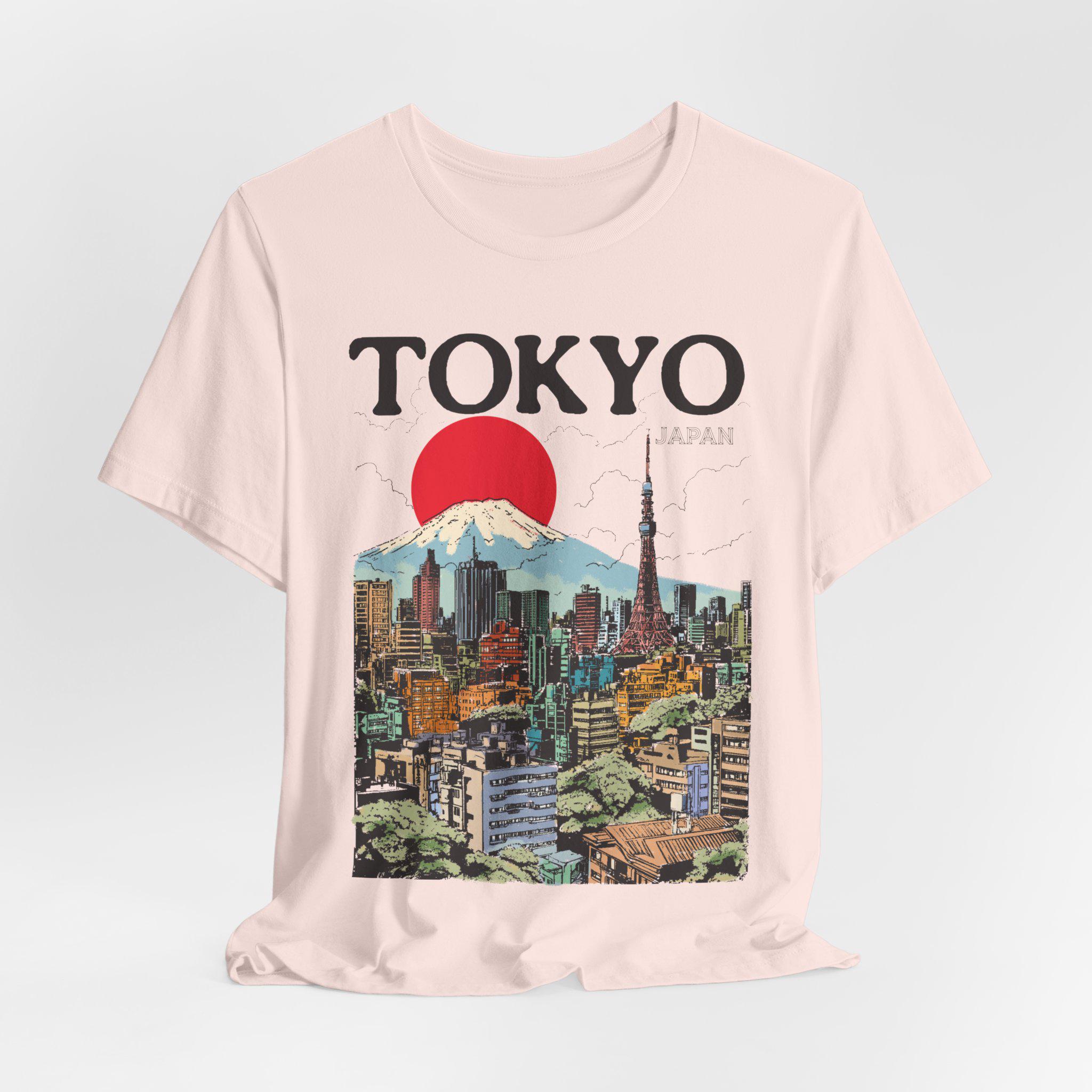 Tokyo Japan Graphic Tee: Vintage Style Japanese Skyline - Etsy
