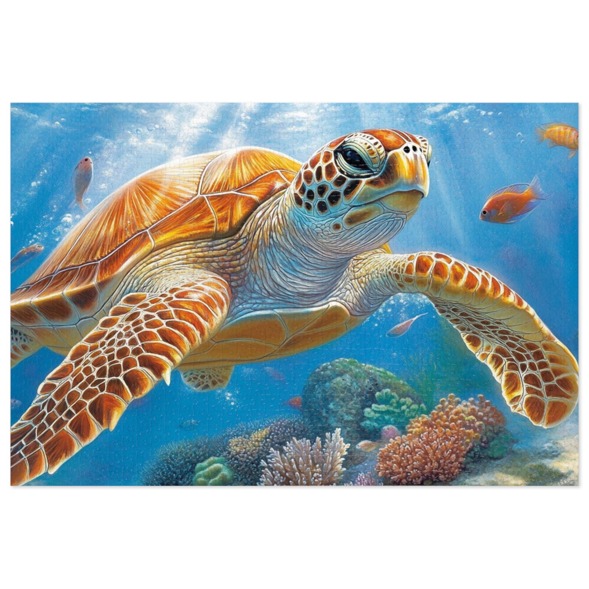 Sea-turtle Puzzle, Puzzle Lovers Gift,oceanic Adventure 30, 110, 252 ...