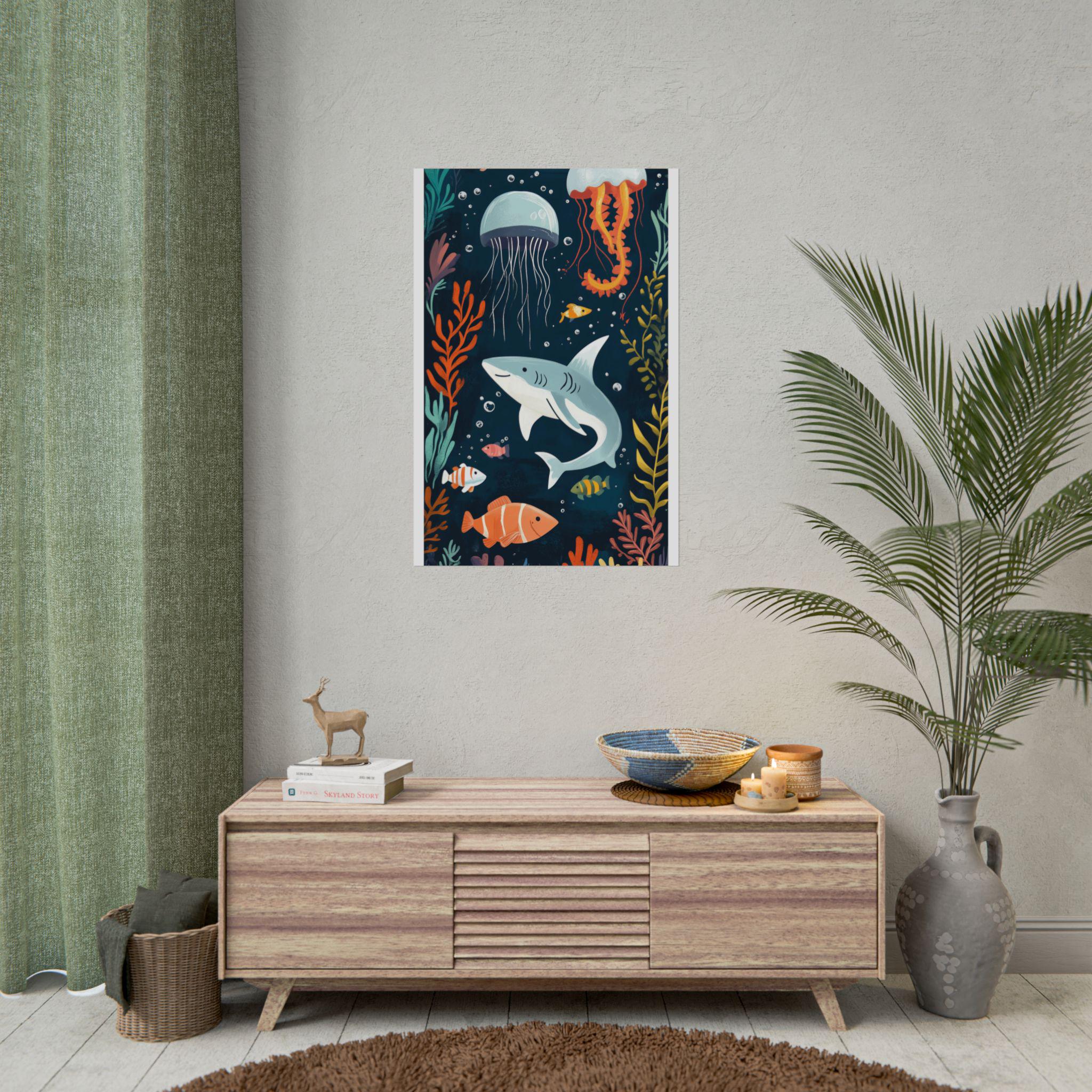 Marine Life Poster: Vibrant Sea Creatures Wall Art - Etsy