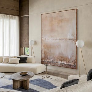 Cream Wall Decor Art, Large Cream Abstract Art, Cream Textured Wall Art ...