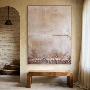 Cream Wall Decor Art, Large Cream Abstract Art, Cream Textured Wall Art ...