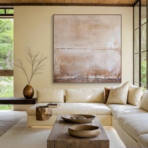 Cream Wall Decor Art, Large Cream Abstract Art, Cream Textured Wall Art ...