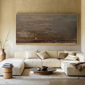 Tan Texture Wall Art Tan Minimalist Painting Tan Minimalist Living Room ...