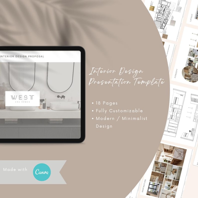 Interior Design Proposal Canva Template, Interior Design, Modern ...