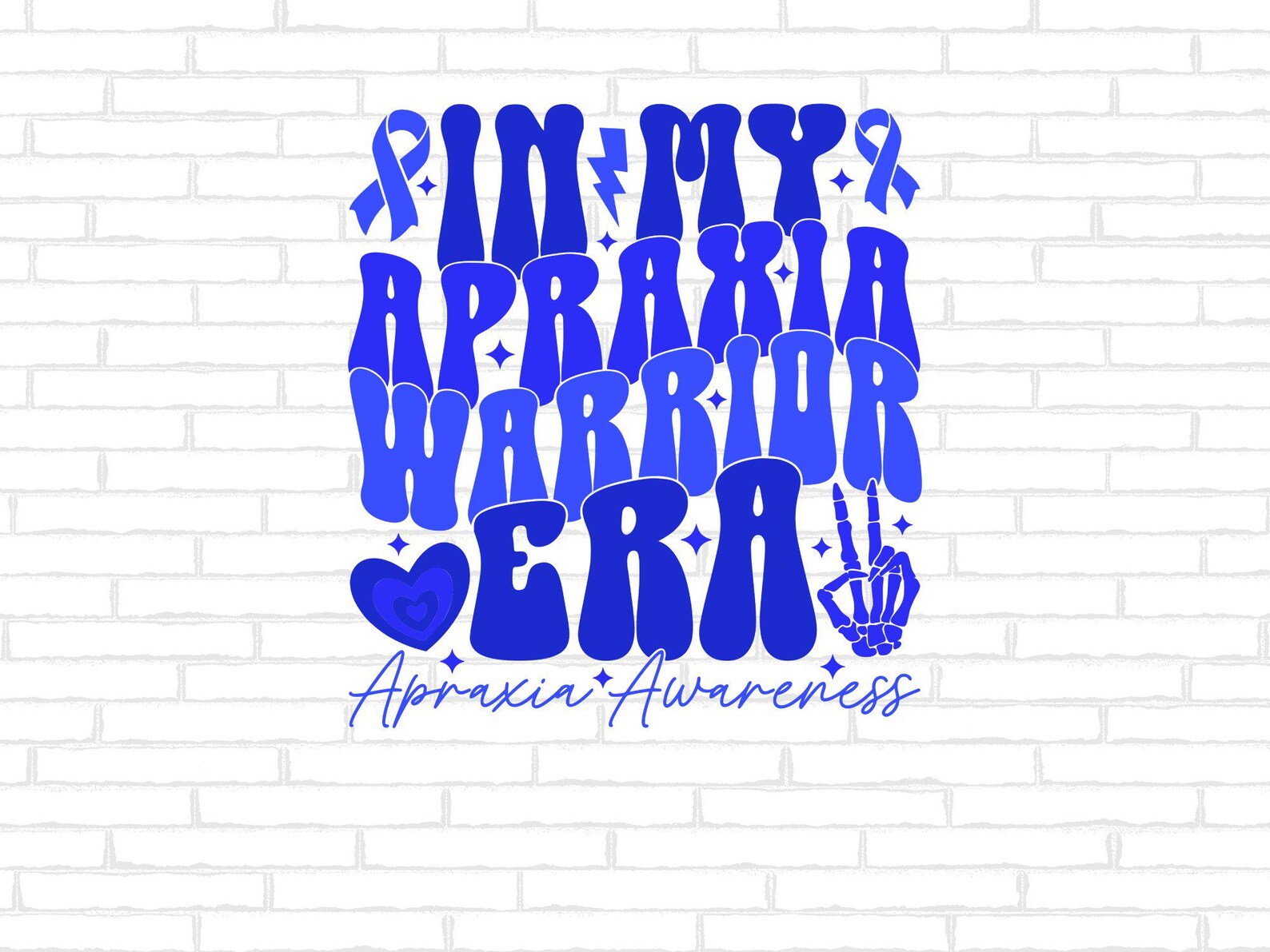 Apraxia Awareness SVG PNG Bundle, Blue Ribbon Designs (digital Download ...
