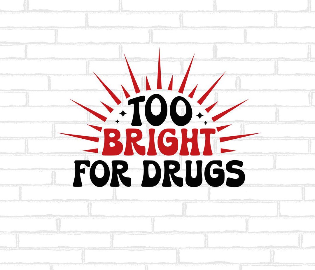 Red Ribbon Week Svg Png, Too Bright for Drugs Svg, Drug Free Svg, Red ...