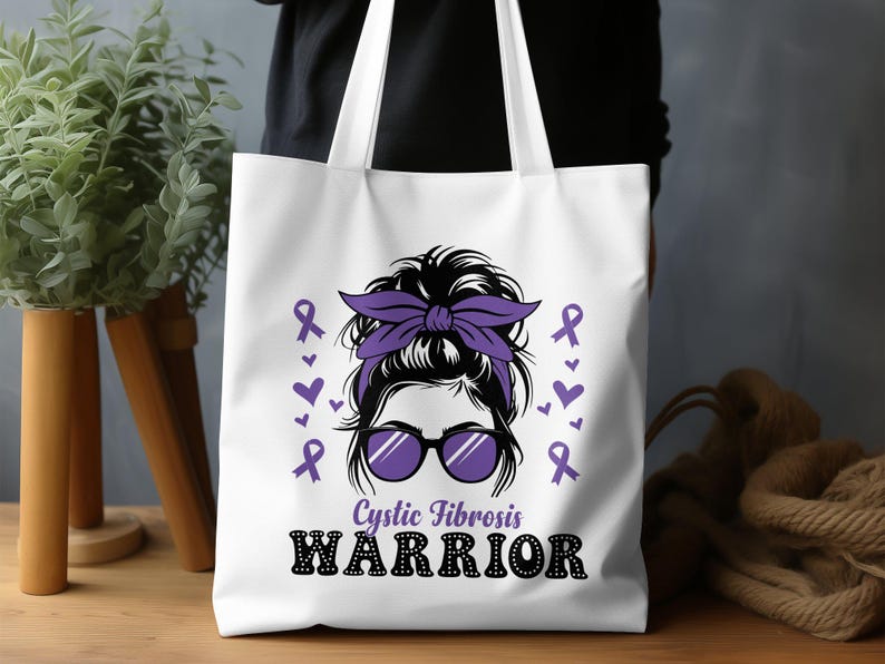 Cystic Fibrosis Awareness Svg Png Bundle, Purple Ribbon Svg, CF Support ...