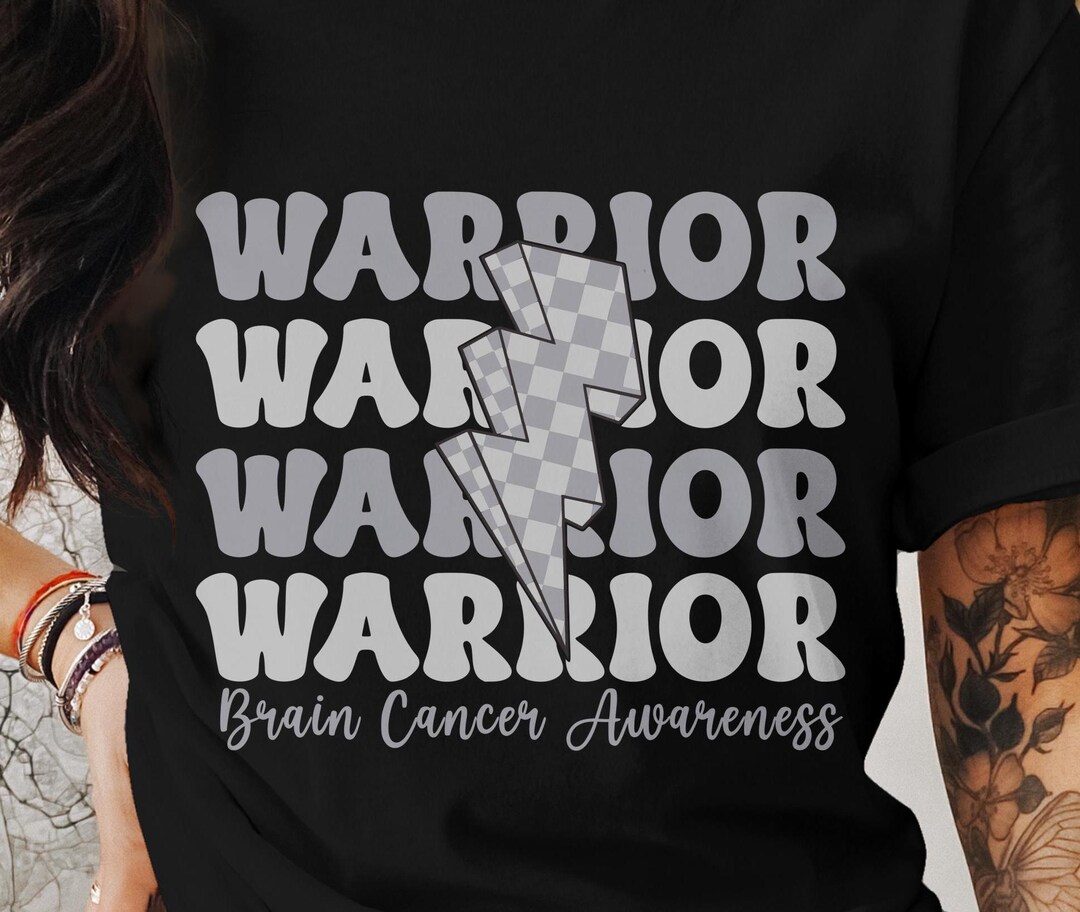 Brain Cancer Warrior Svg Png, Brain Tumor Awareness Svg Png, Grey ...