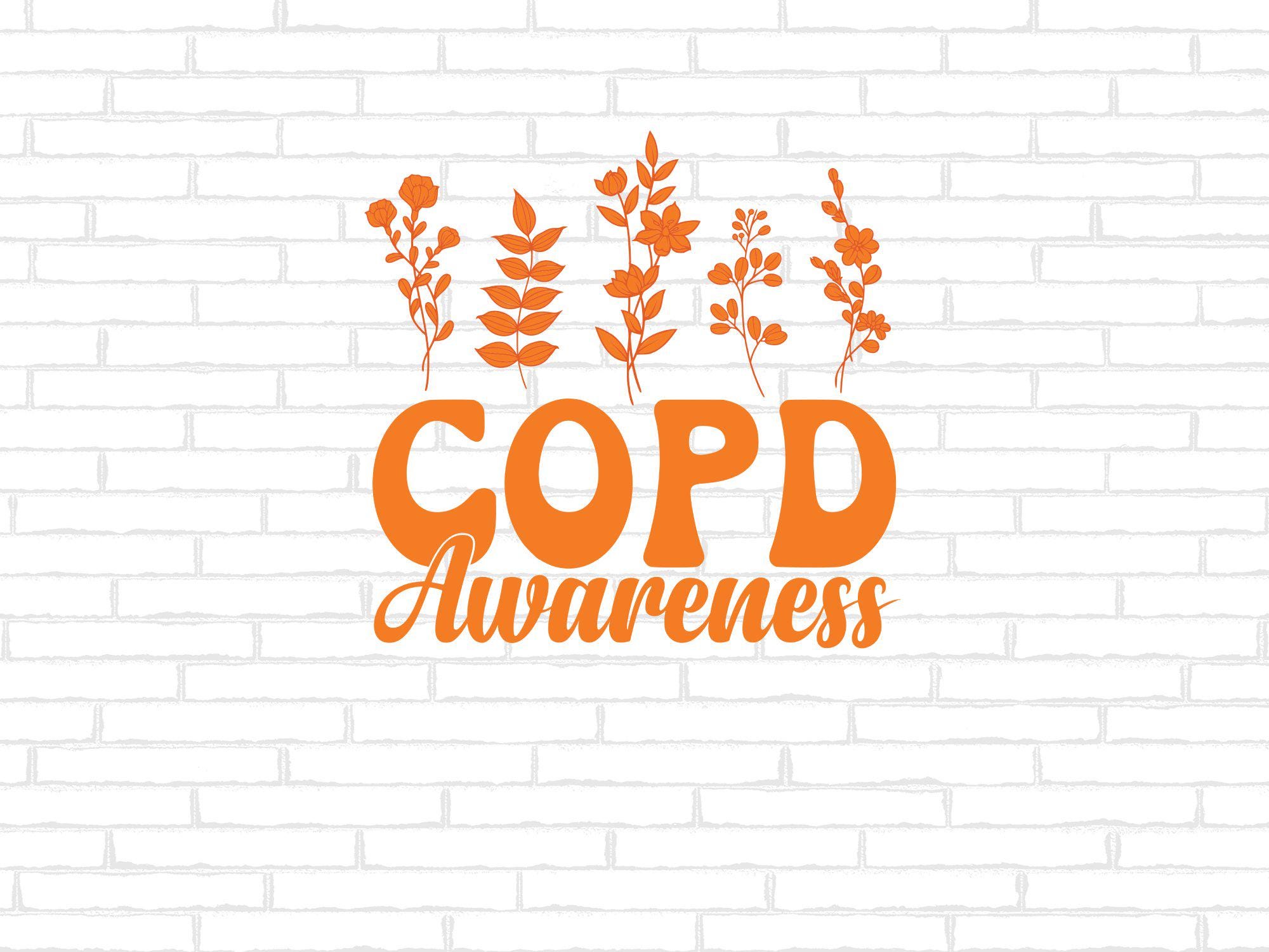 Copd Awareness Svg Png, Copd Awareness Svg Png, Orange Ribbon, Chronic ...