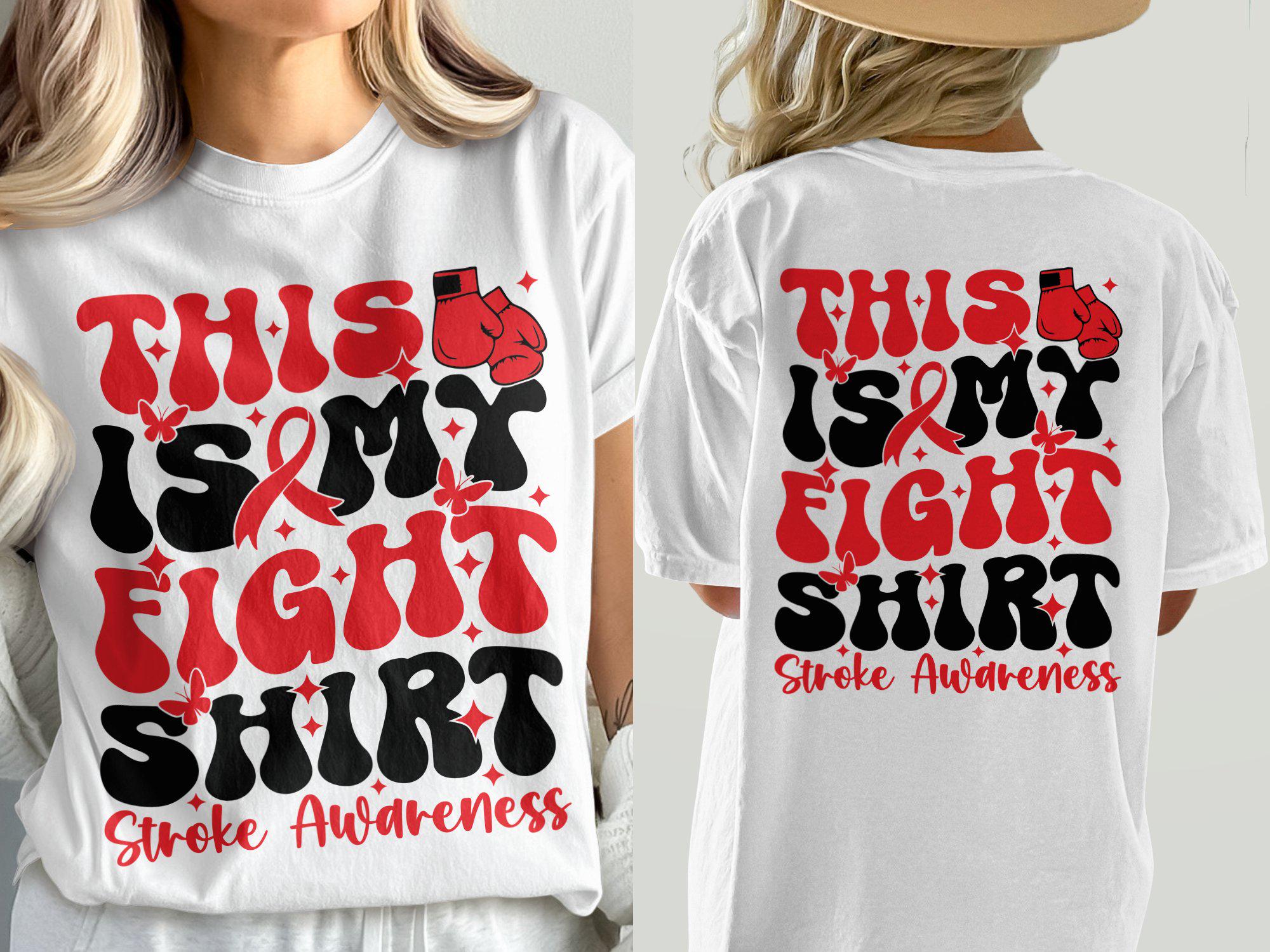 Stroke Awareness Svg Png Bundle, Red Ribbon Svg, Stroke Warrior Support ...