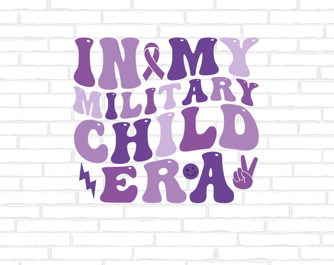 Retro in My Military Child Era Svg Png, Month of the Military Child Svg ...