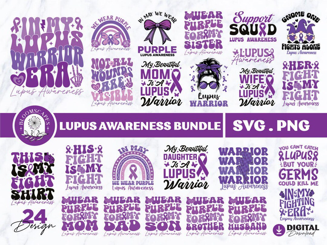 Lupus Awareness Svg Png Bundle, Lupus Png Bundle, Lupus Svg Cricut ...
