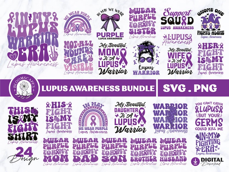 Lupus Awareness Svg Png Bundle, Lupus Png Bundle, Lupus Svg Cricut ...