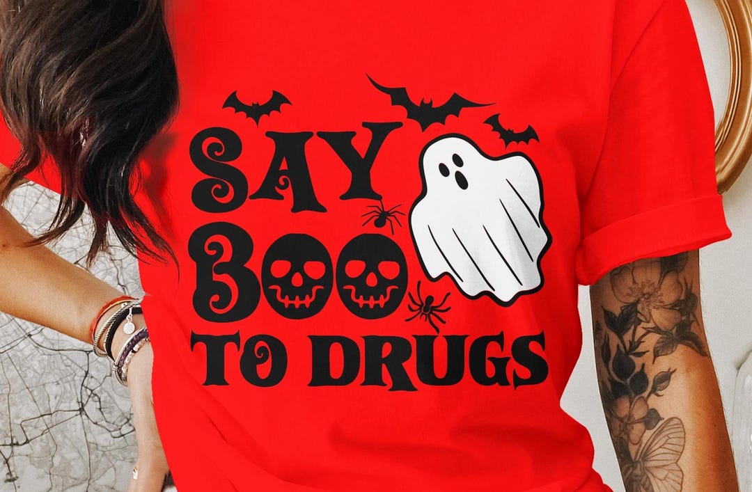 Red Ribbon Week Svg Png, Say Boo to Drugs2 Svg, Drug Free Svg, Red ...