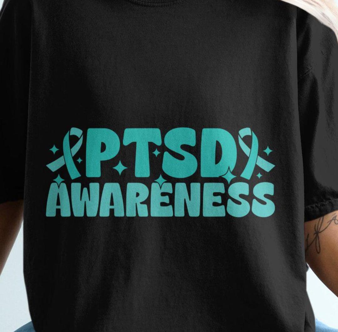 PTSD Awareness Svg Png, PTSD Awareness Svg, Teal Ribbon Post-traumatic ...