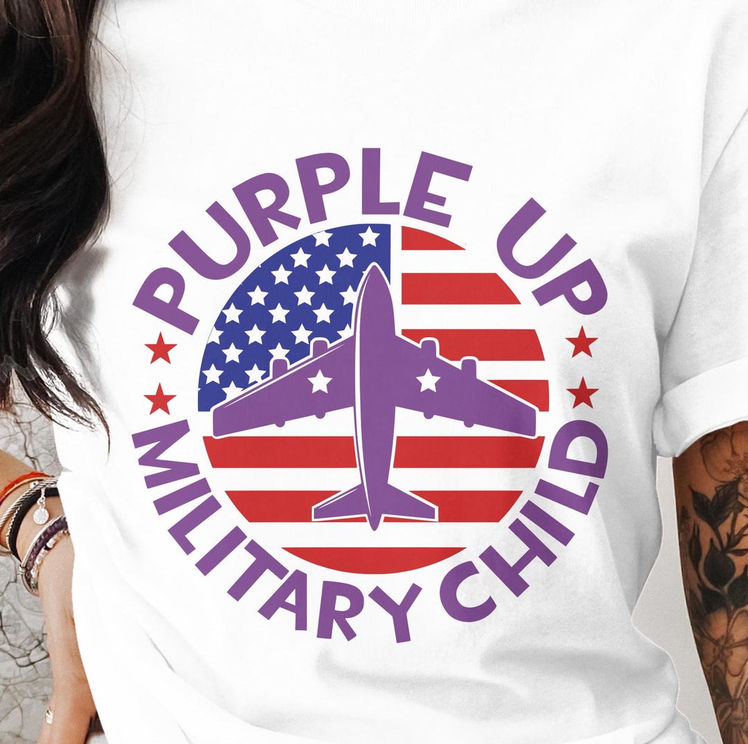 Purple up Military Child Svg Png, Month of the Military Child Svg ...