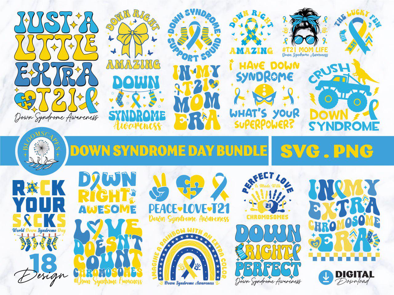 Down Syndrome Day Svg Png Bundle,down Syndrome Awareness Sublimation ...