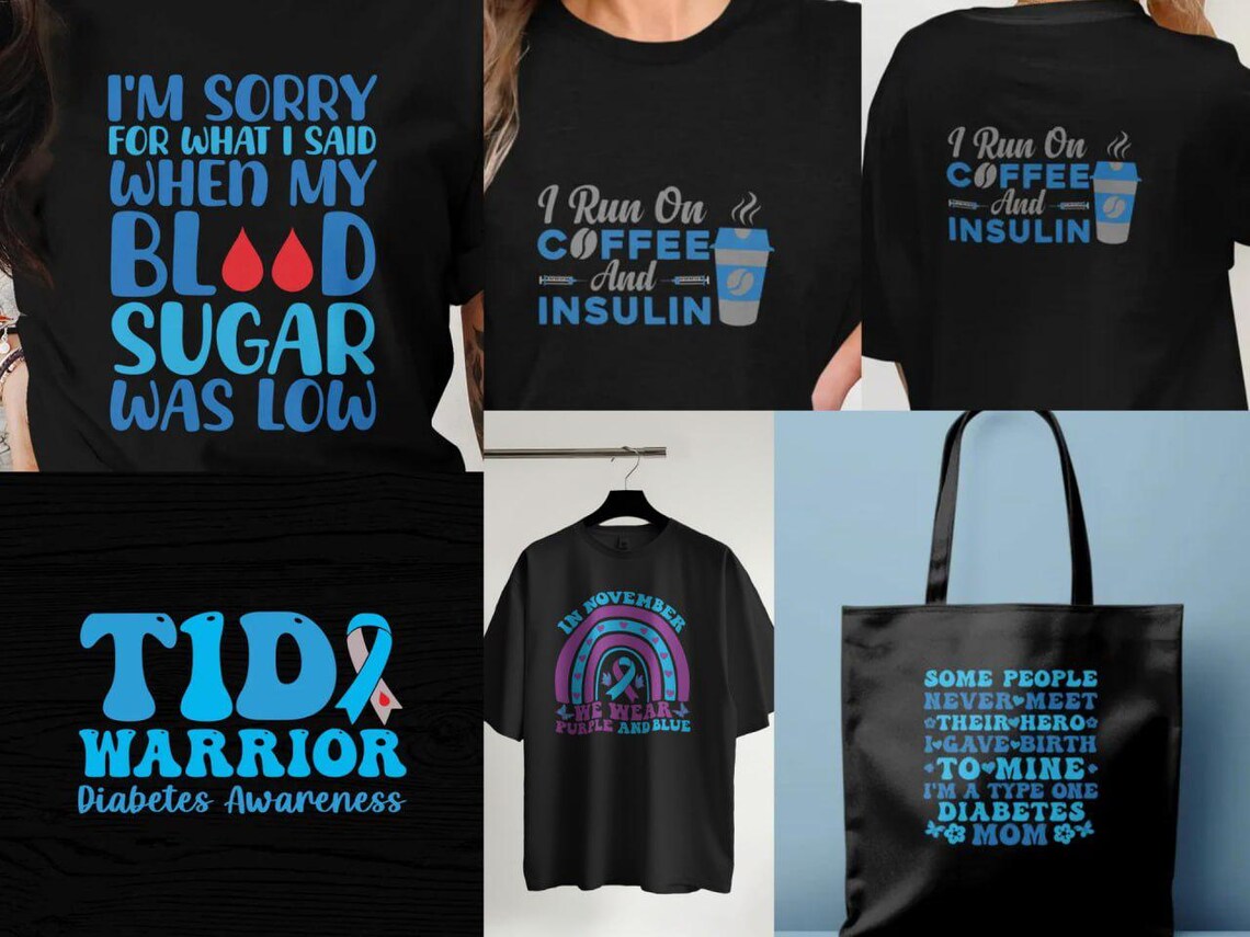 Diabetes Awareness Svg Png Bundle, T1d Diabetes Awareness, Type 1 ...