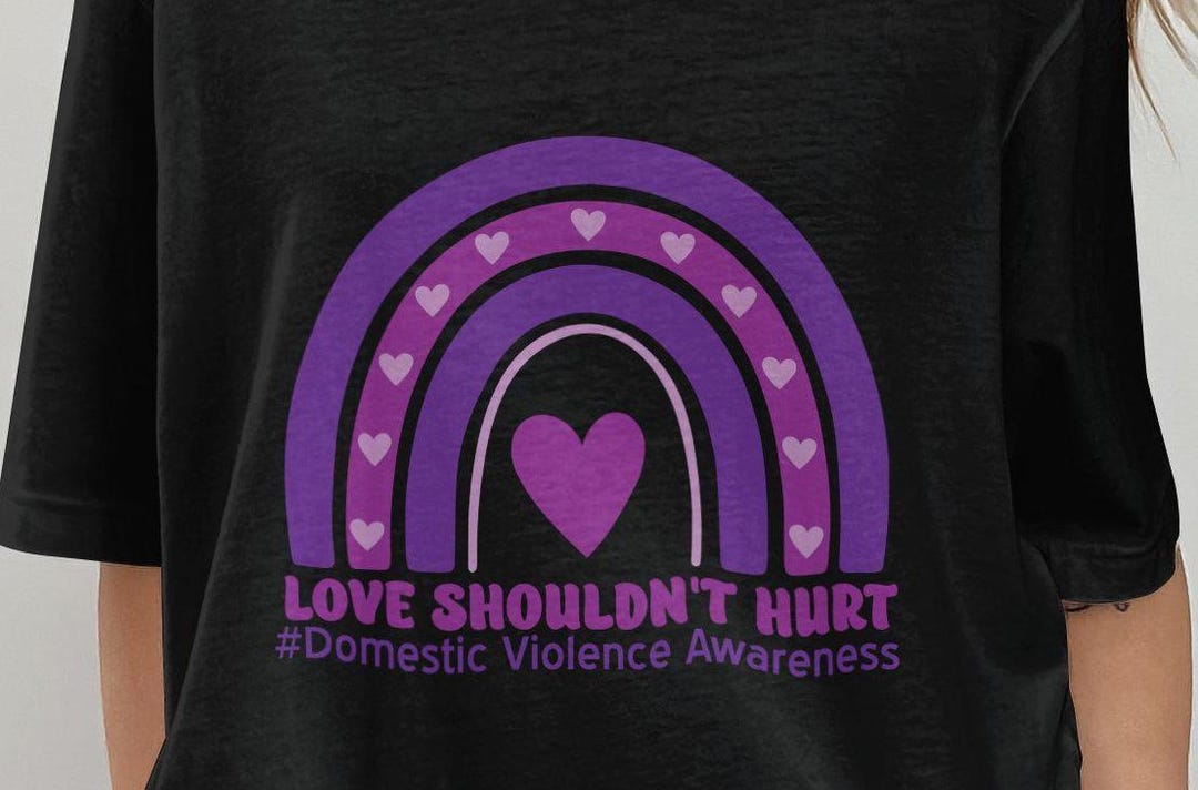 Domestic Violence Awareness SVG PNG, Rainbow Heart Design (PDF) - Etsy