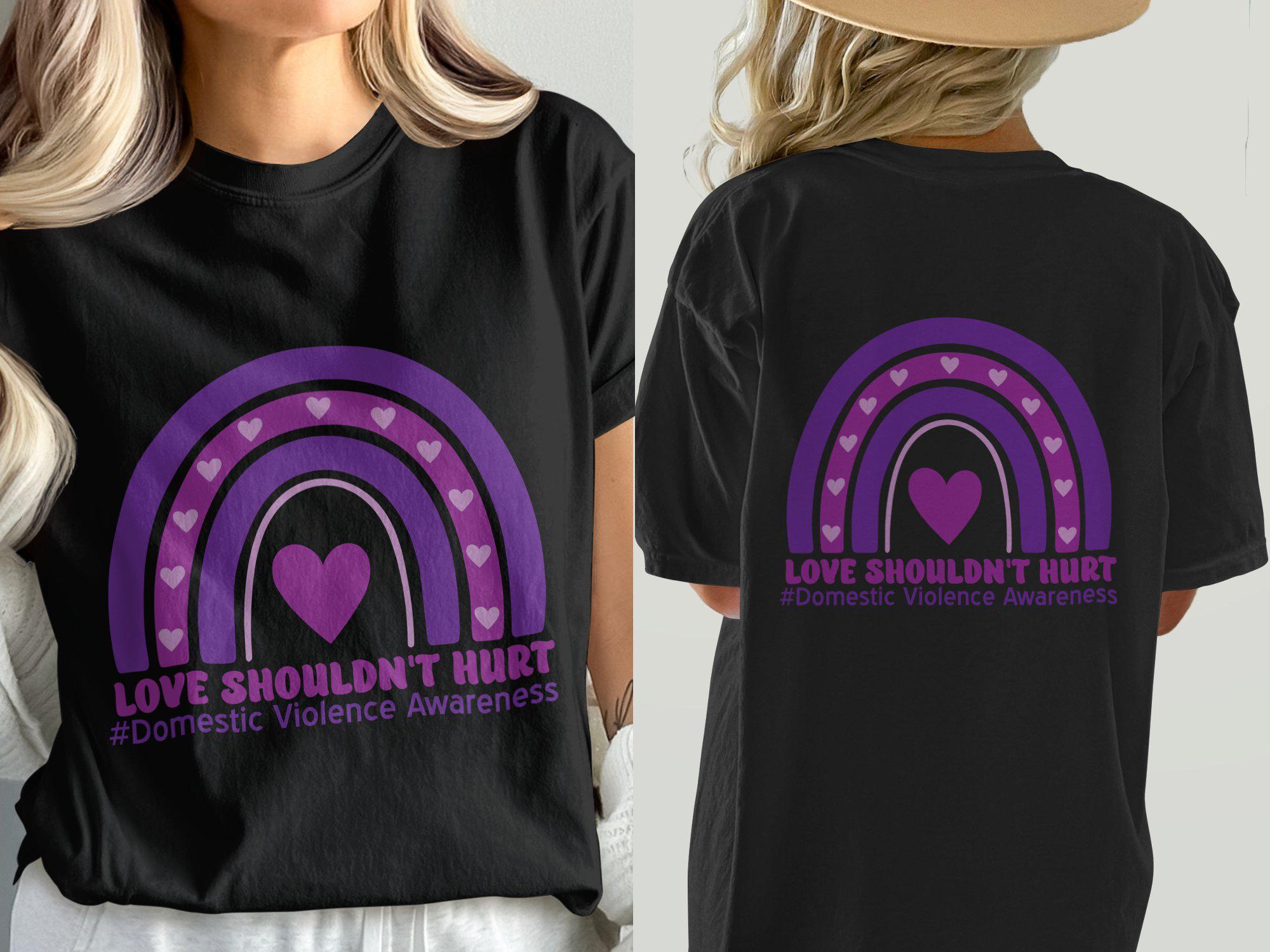 Domestic Violence Awareness SVG PNG, Rainbow Heart Design (PDF) - Etsy
