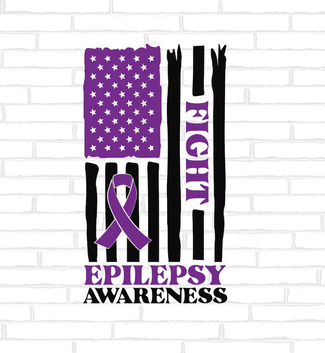 Epilepsy Awareness Flag Svg, Purple Ribbon Cut File (PDF) - Etsy