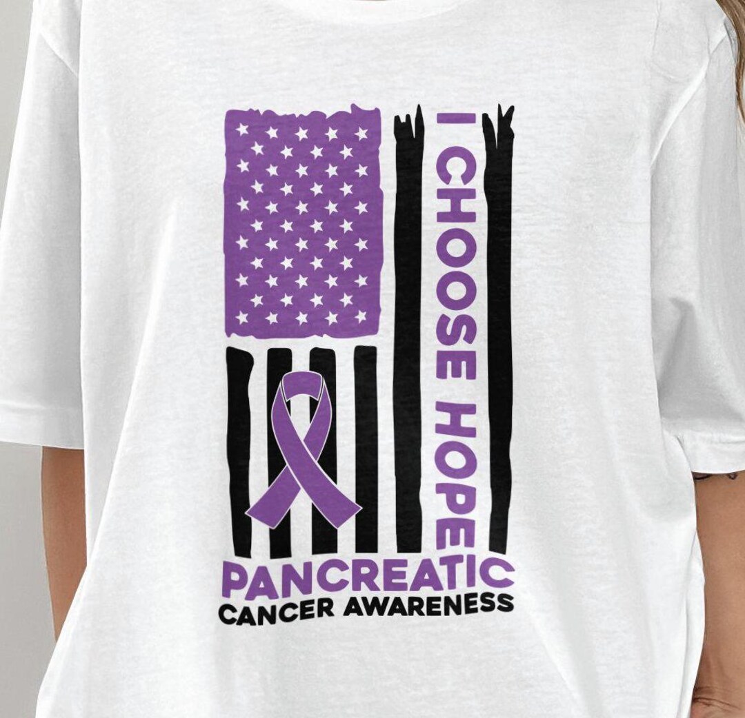 Pancreatic Cancer Awareness Svg Png, Pancreatic Flag Svg, Purple Ribbon ...