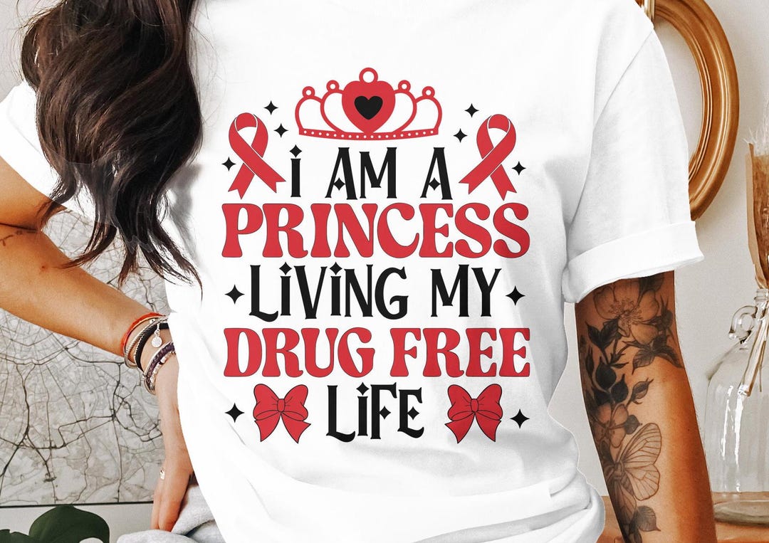 Red Ribbon Week Svg Png, I Am a Princess Living My Drug Free Life Svg ...