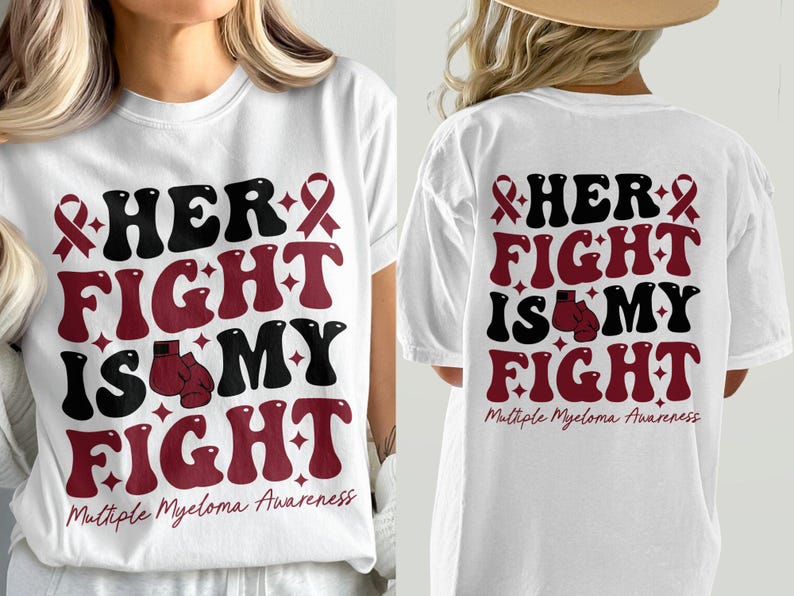 Retro Multiple Myeloma Awareness Png Svg, Her Fight is My Fight Png ...