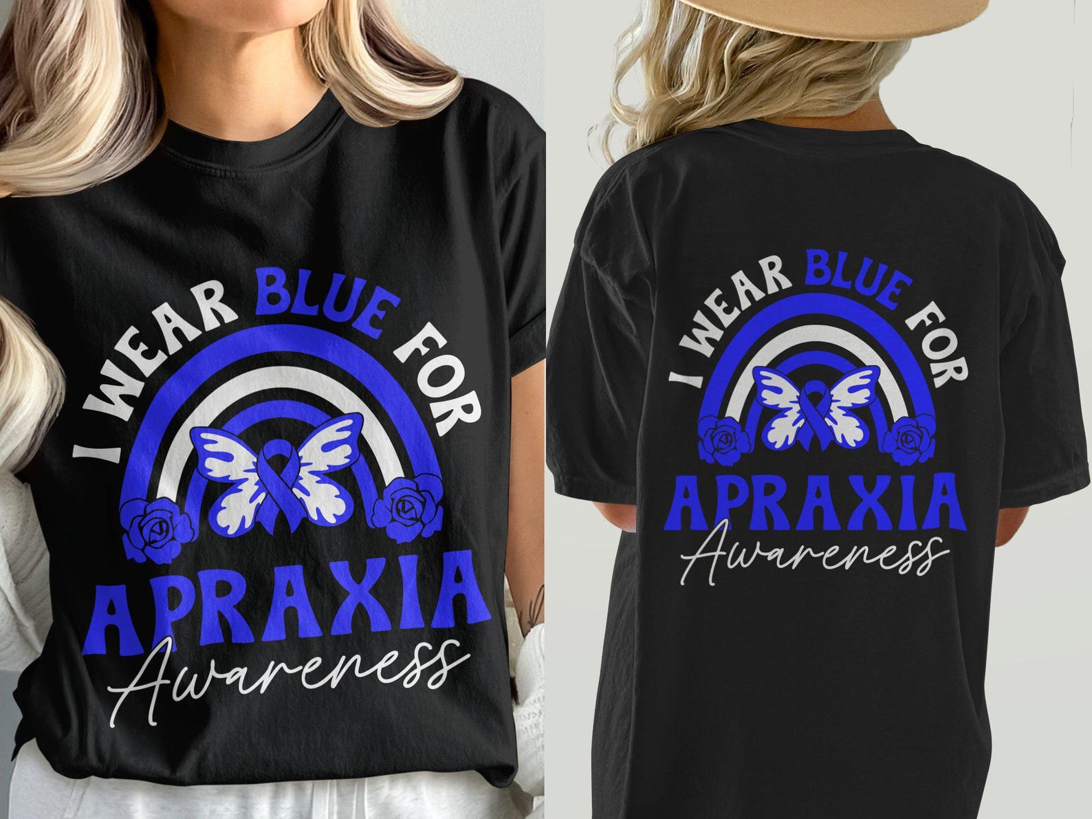 Apraxia Awareness SVG PNG Bundle, Blue Ribbon Designs (digital Download ...